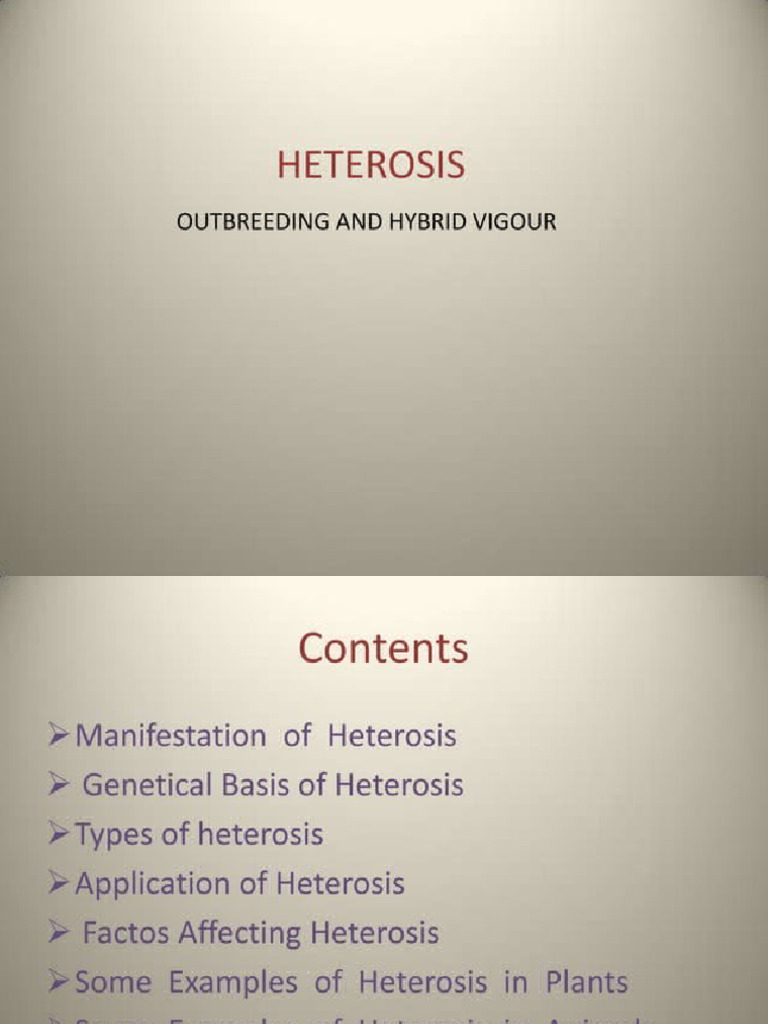 Heterosis in Animals | PDF
