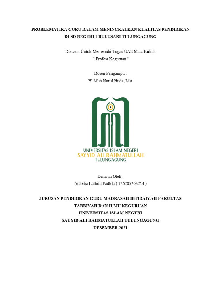 Analisa Problematika Guru | PDF