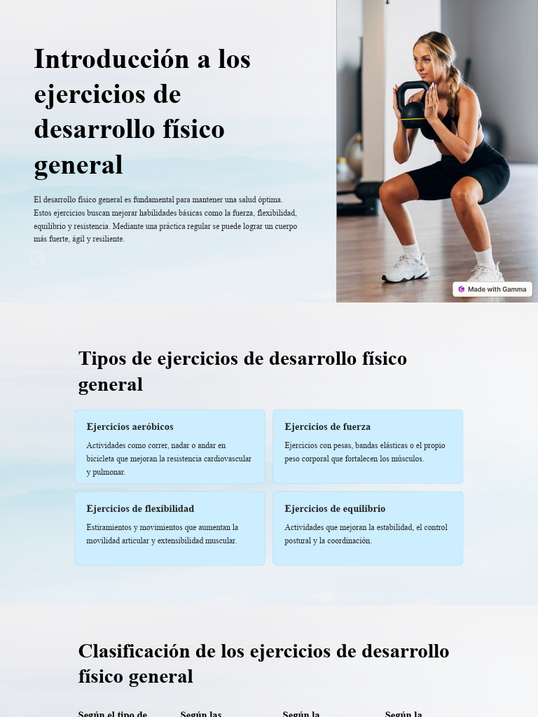 Introduccion A Los Ejercicios de Desarrollo Fisico General | PDF | Flexibilidad (anatomía) | Músculo