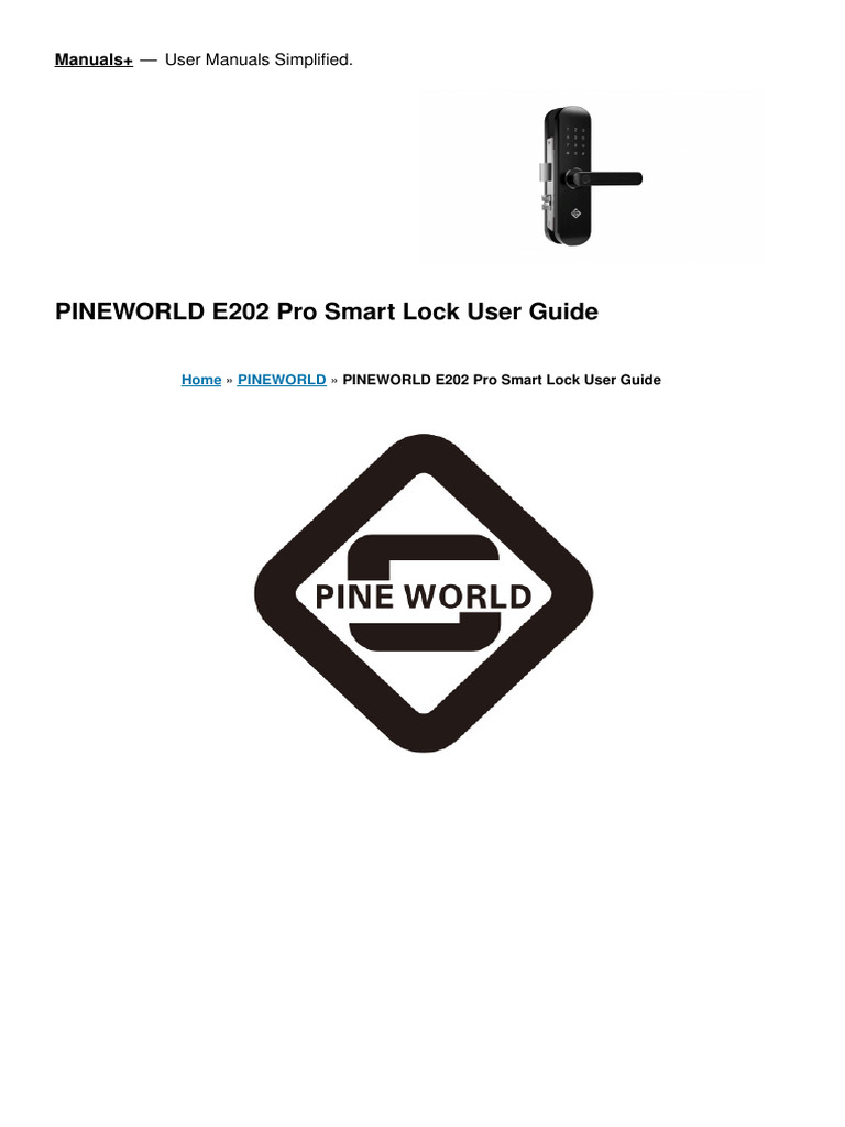 e202 Pro Smart Lock Manual | PDF | Radio | Electromagnetic Interference