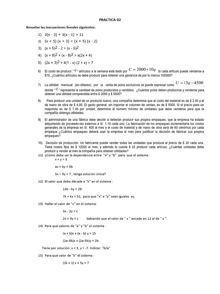 Practica 02 | PDF | Economias | Ciencias económicas