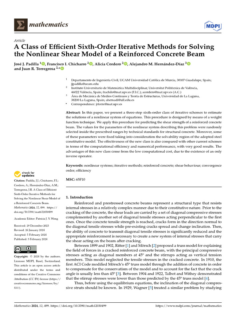 A Class of Efficient Sixth-Order Iterative Methods For Solving The Nonlinear Shear Model of A ...