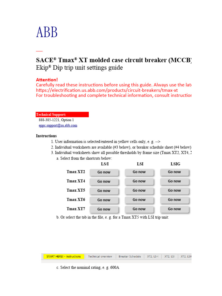 SACE Tmax XT UL Ekip Dip Settings Guide 1SXU210266G0201 - Rev D | PDF | Common Law | Private Law