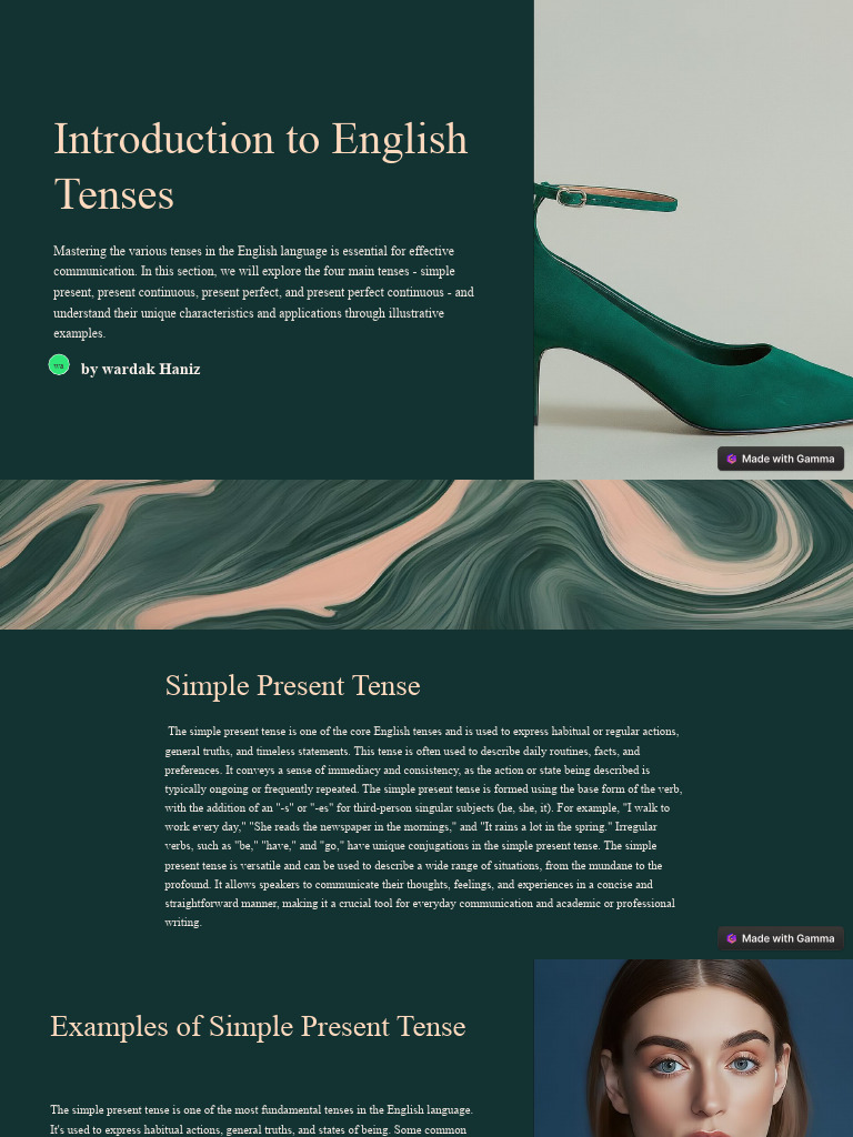 Introduction To English Tenses | PDF | Grammatical Tense | Perfect ...