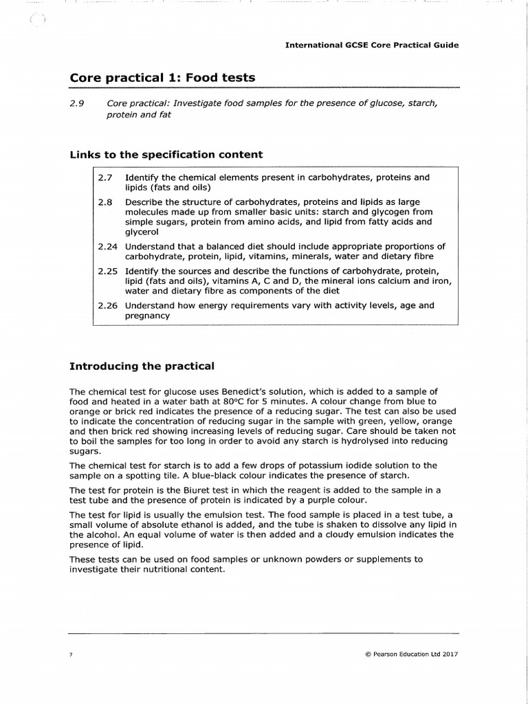 IGCSE Biology Core Practical Guide | PDF