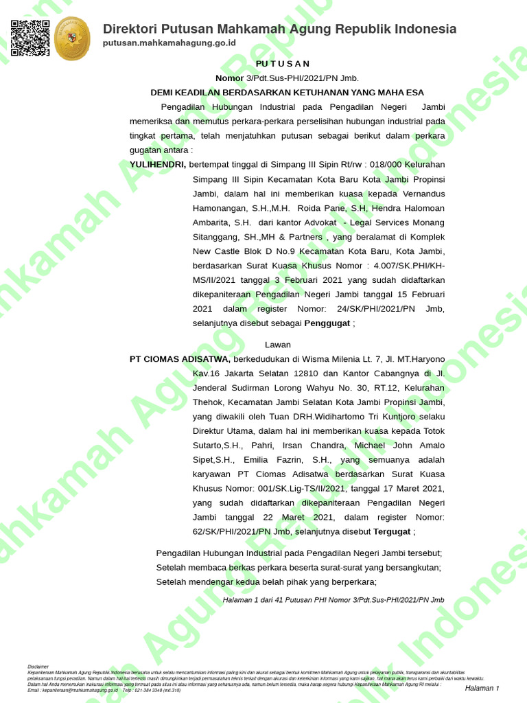 Putusan 3 PDT - Sus-Phi 2021 PN JMB 20240516201042 | PDF