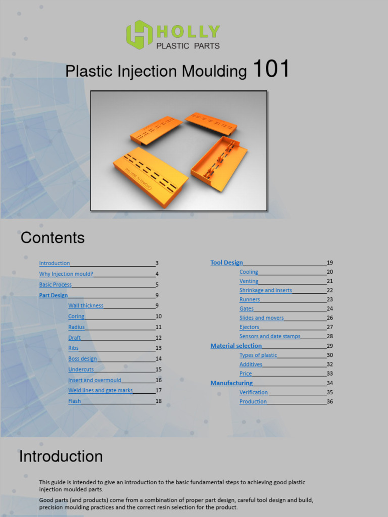 Plastic Injection Moulding 101 | PDF | Polymers | Thermoplastic