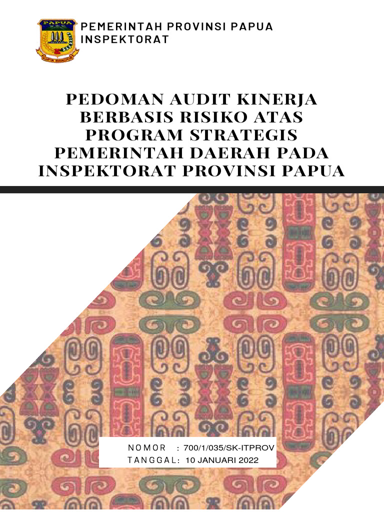 Pedoman Audit Kinerja Inspektorat Provinsi Papua | PDF