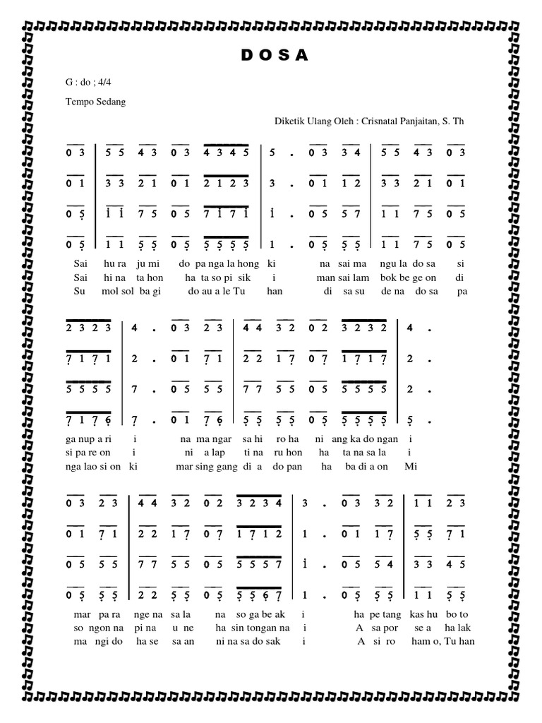 Partitur Dosa | PDF