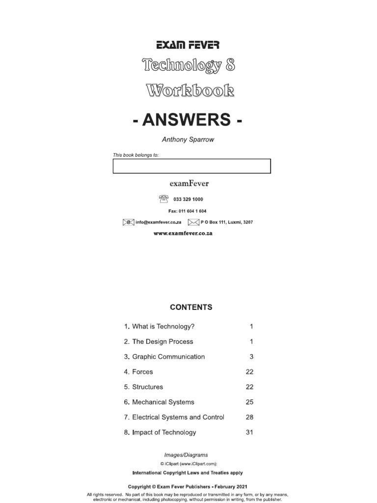 Exam Fever Techonolgy Workbook GR 8 | PDF