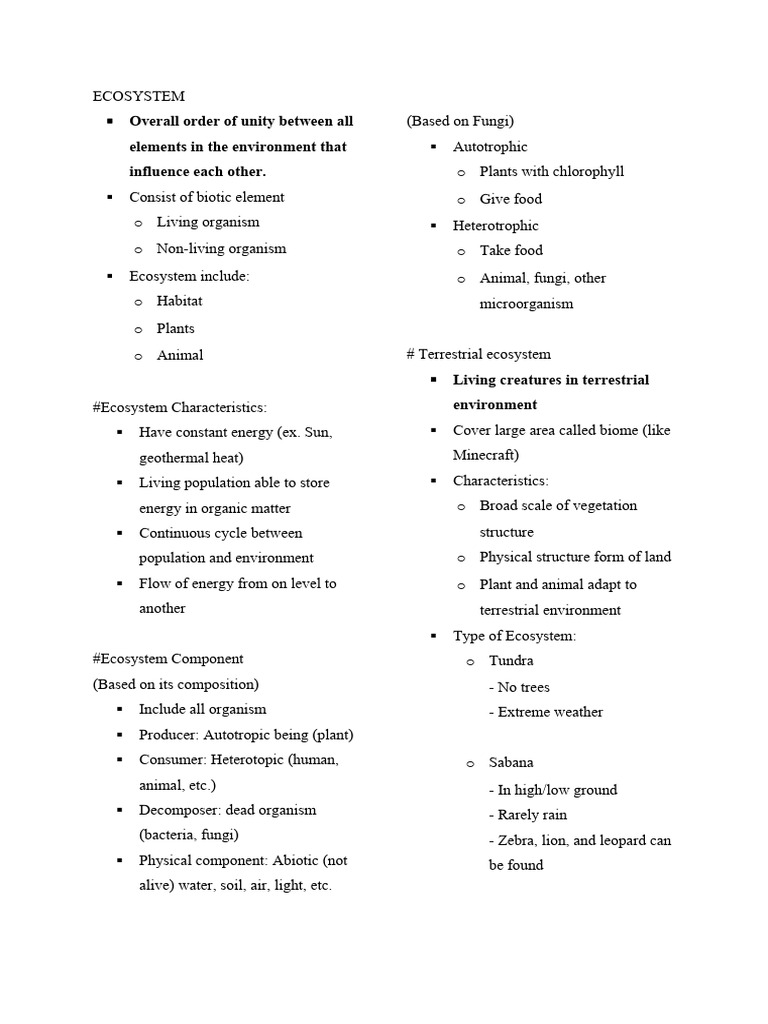 Ecosystem Pdf Ecosystem Food Web