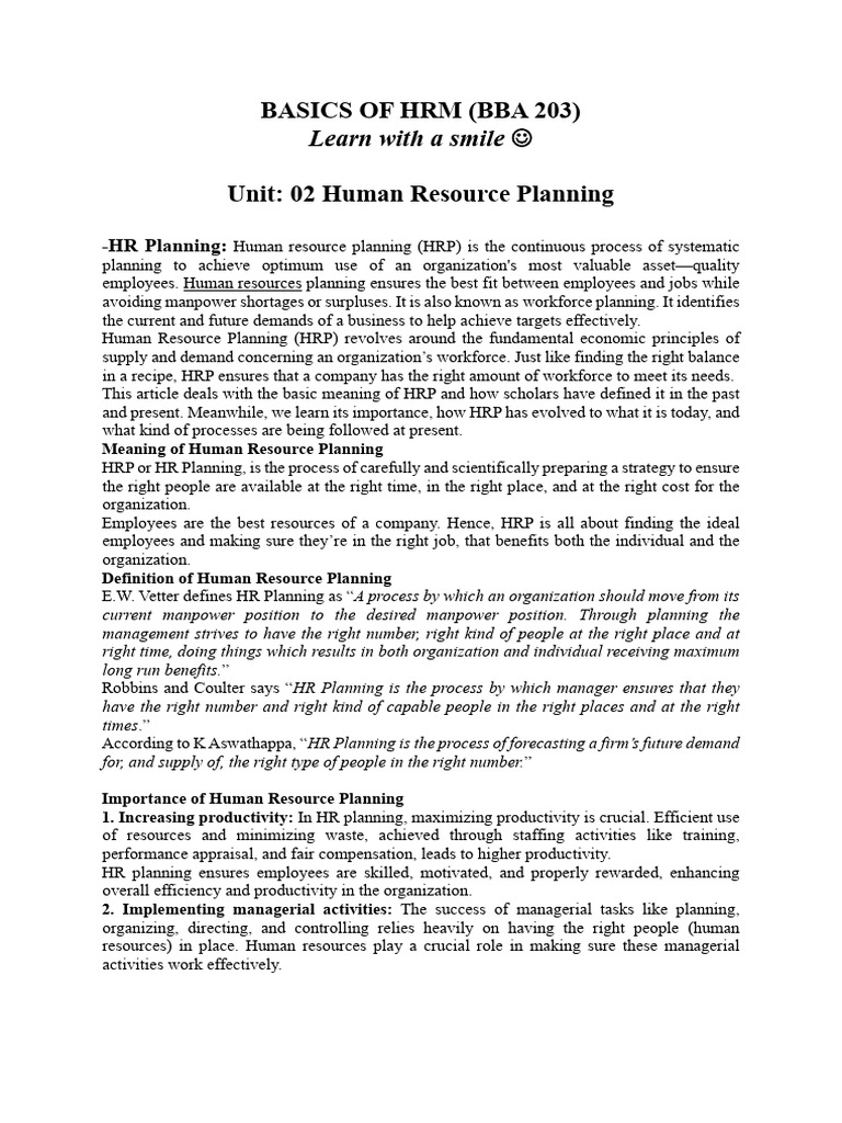 BHRM Unit 2 | PDF | Human Resources | Recruitment