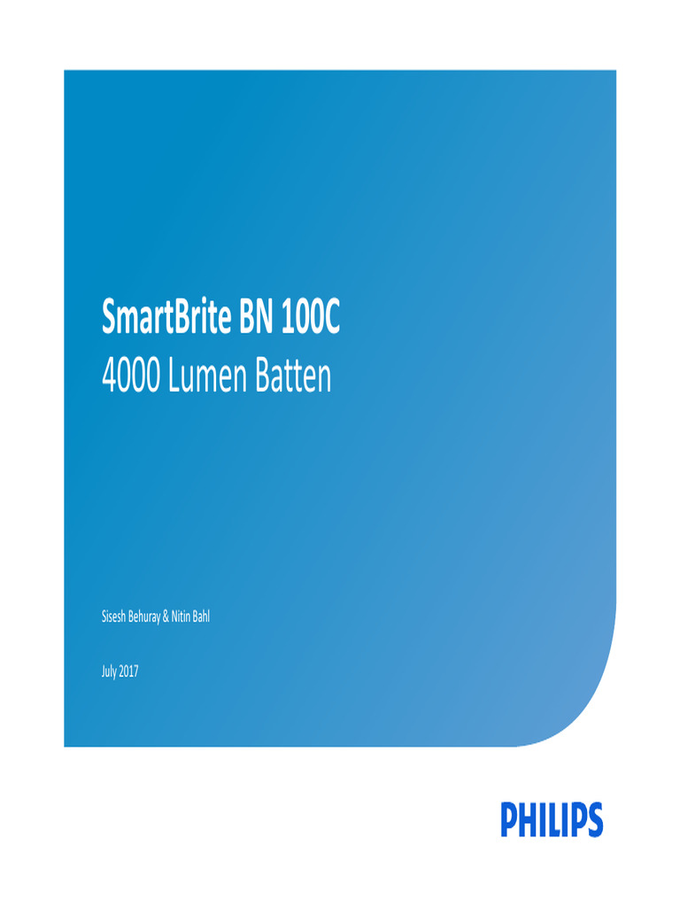 BN 100C - 40W Batten | PDF | Lighting | Light Emitting Diode