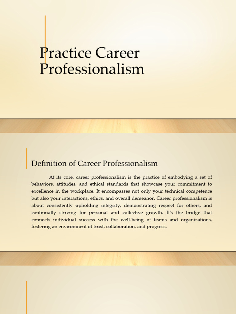 3_Practice Career Professionalism | PDF | Professional Skills | Time ...