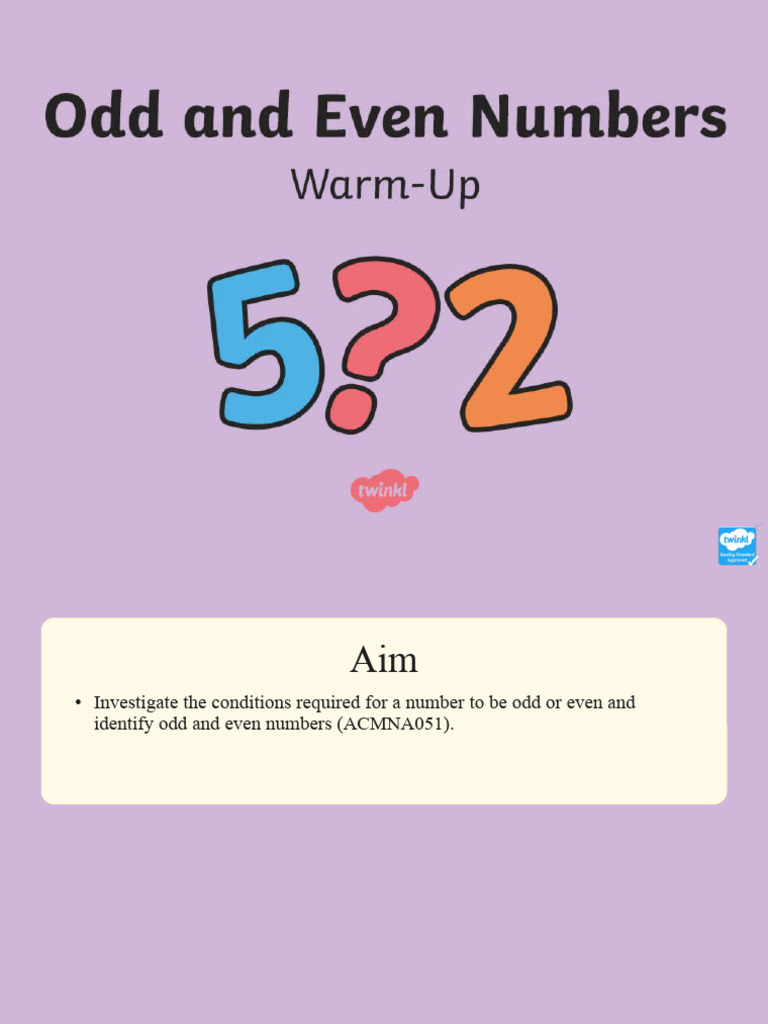 Odd and Even Numbers Guide | PDF
