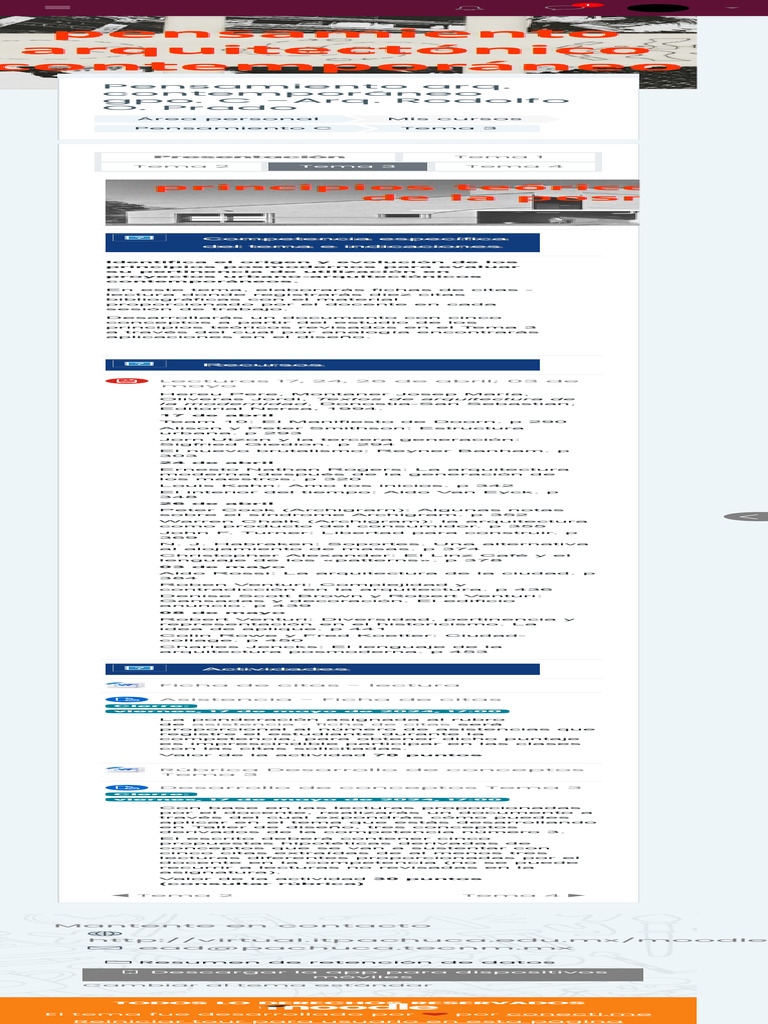 Curso Pensamiento Arq. Contemporáneo Gpo. C - Arq. Rodolfo O. Prado ...