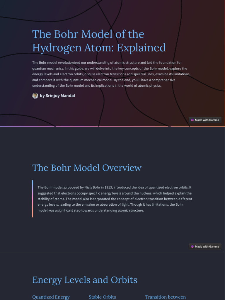 Bohr Model of Hydrogen Atom Explained | PDF | Energy Level | Spectroscopy