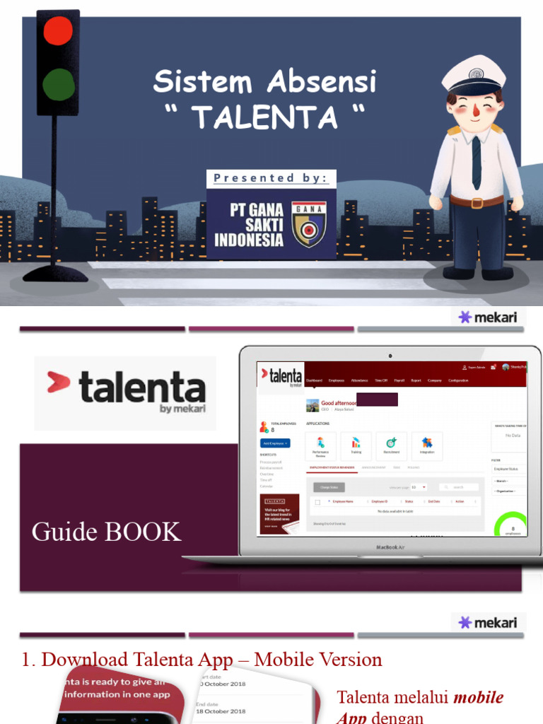 Presentasi Aplikasi Talenta (Absensi) | PDF