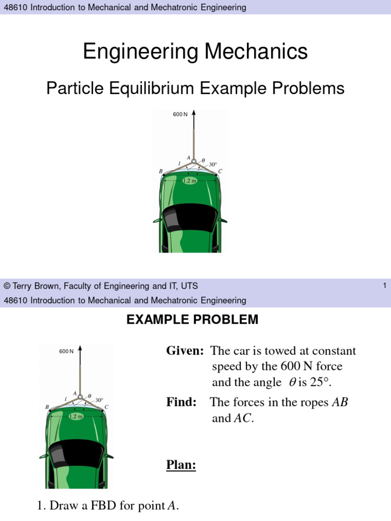 06 - Engineering Mechanic Equilibrium Examples | PDF | Physics | Mechanics