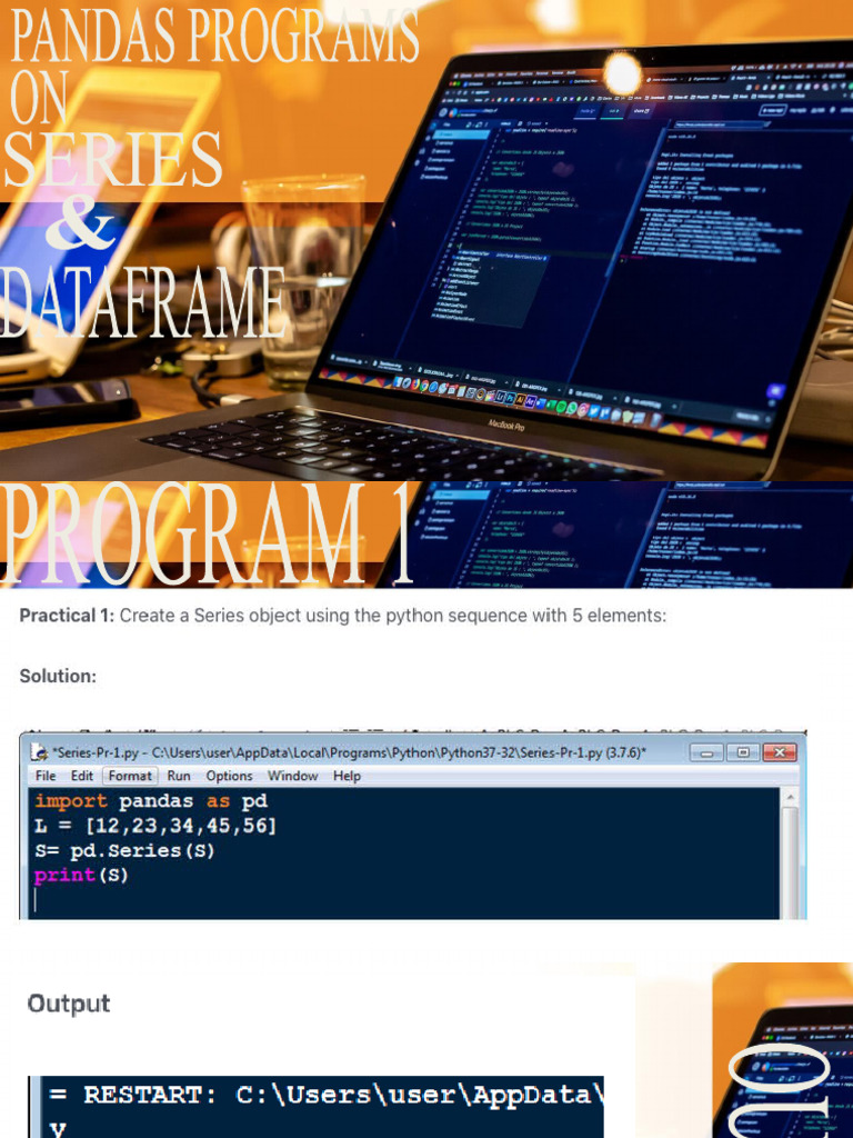 Pandas and Dataframe Programs | PDF