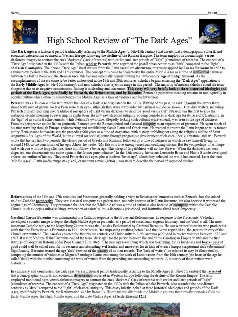 Week 05 Feb 05 CRA The Dark Ages | PDF | Cultural Anthropology