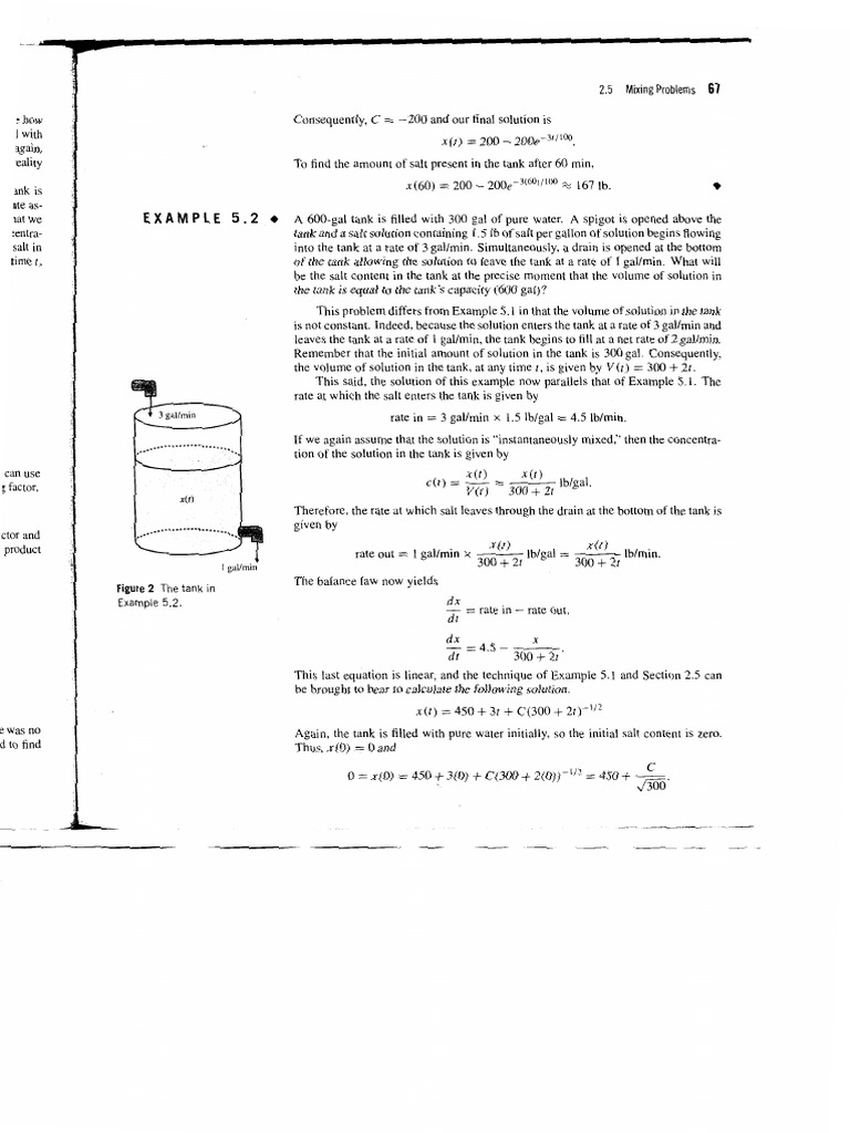 Diferential Equations (Tanks) | PDF
