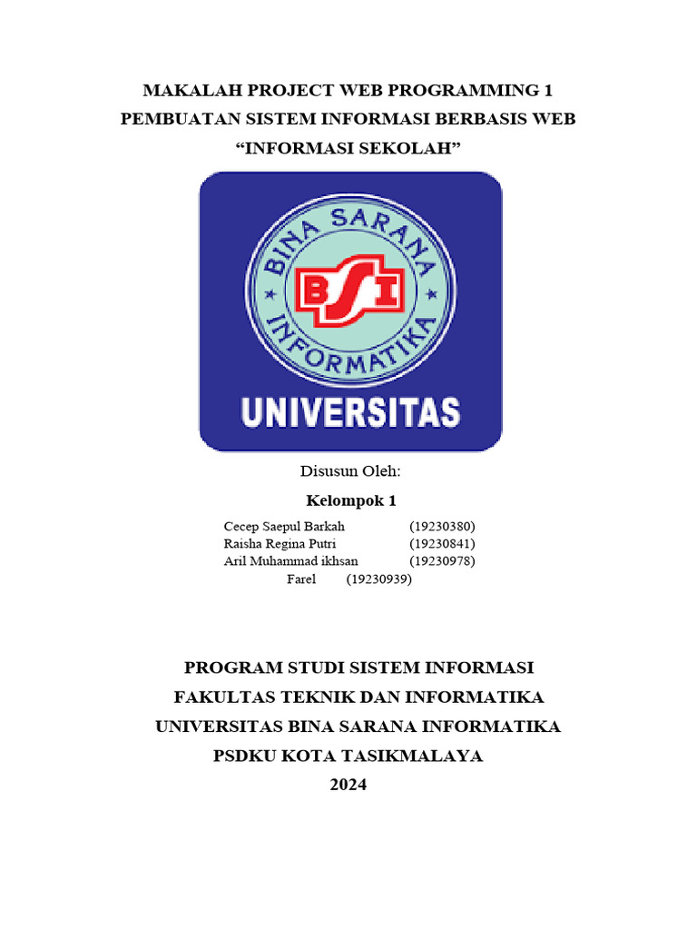 Makalah Project Web Programming | PDF | Seni | Komputer