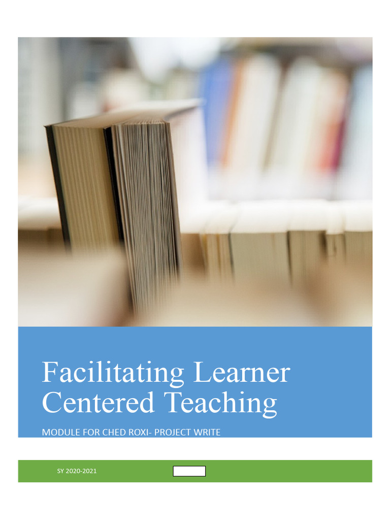 Facilitating Learner Centered Teaching | PDF | Learning | Pedagogy