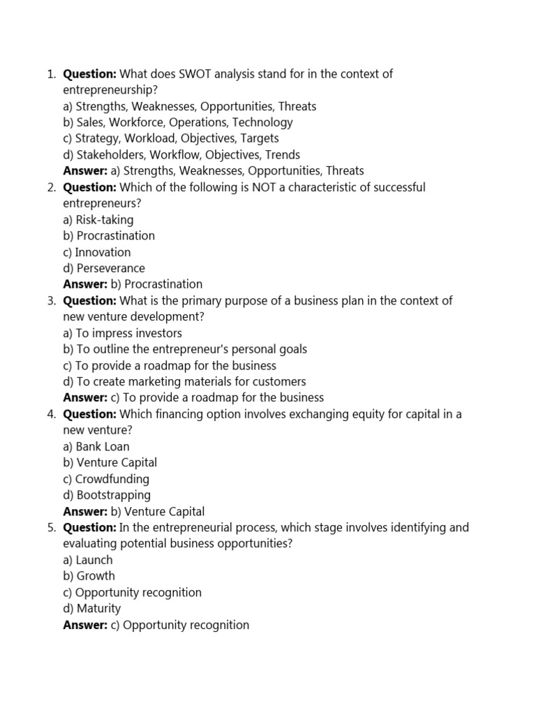 EDNV MCQ's | PDF | Entrepreneurship | Venture Capital