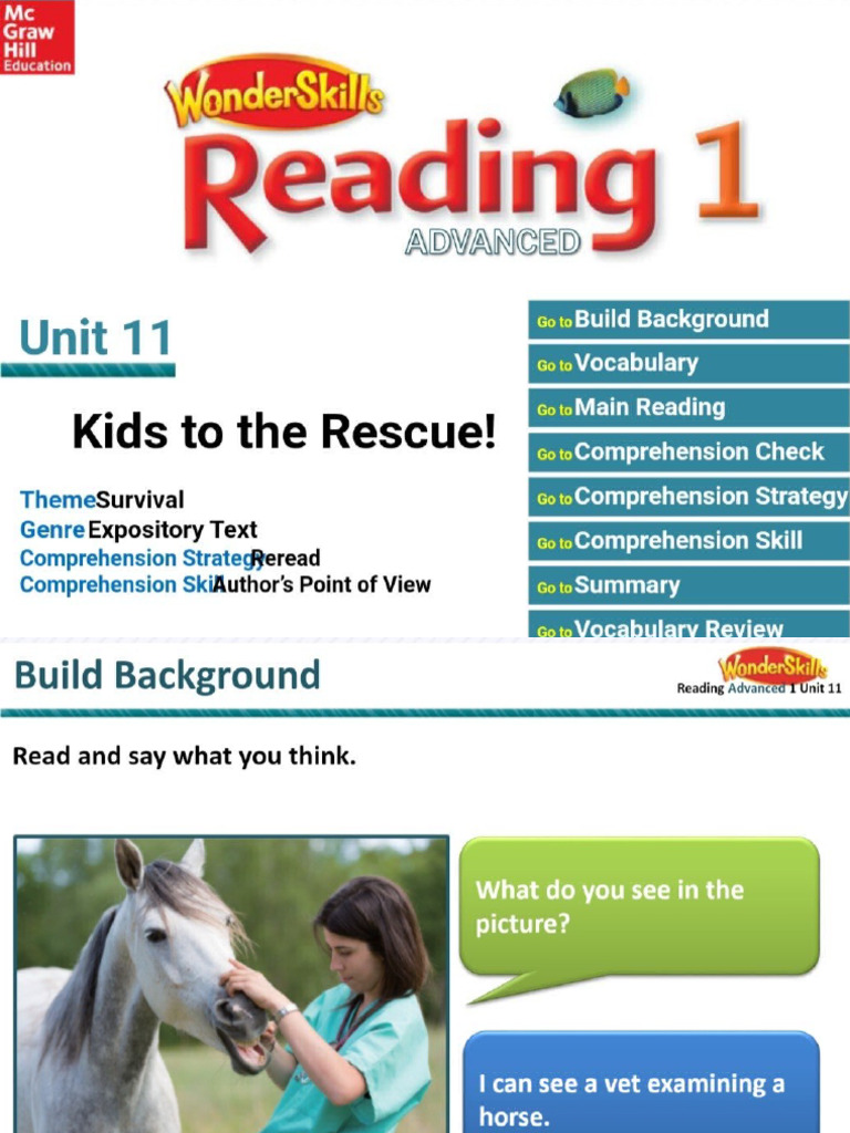 Advanced 1 Unit 11 Kids to the Rescue | PDF
