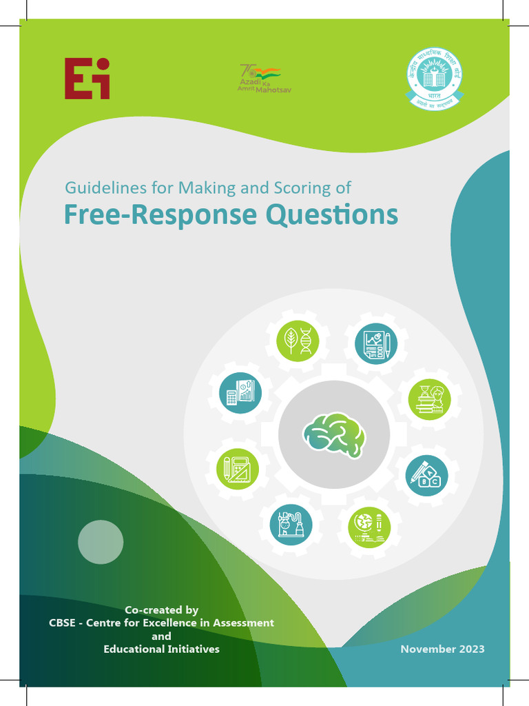 Guidelines For Making and Scoring of Free-Response Questions | Download ...