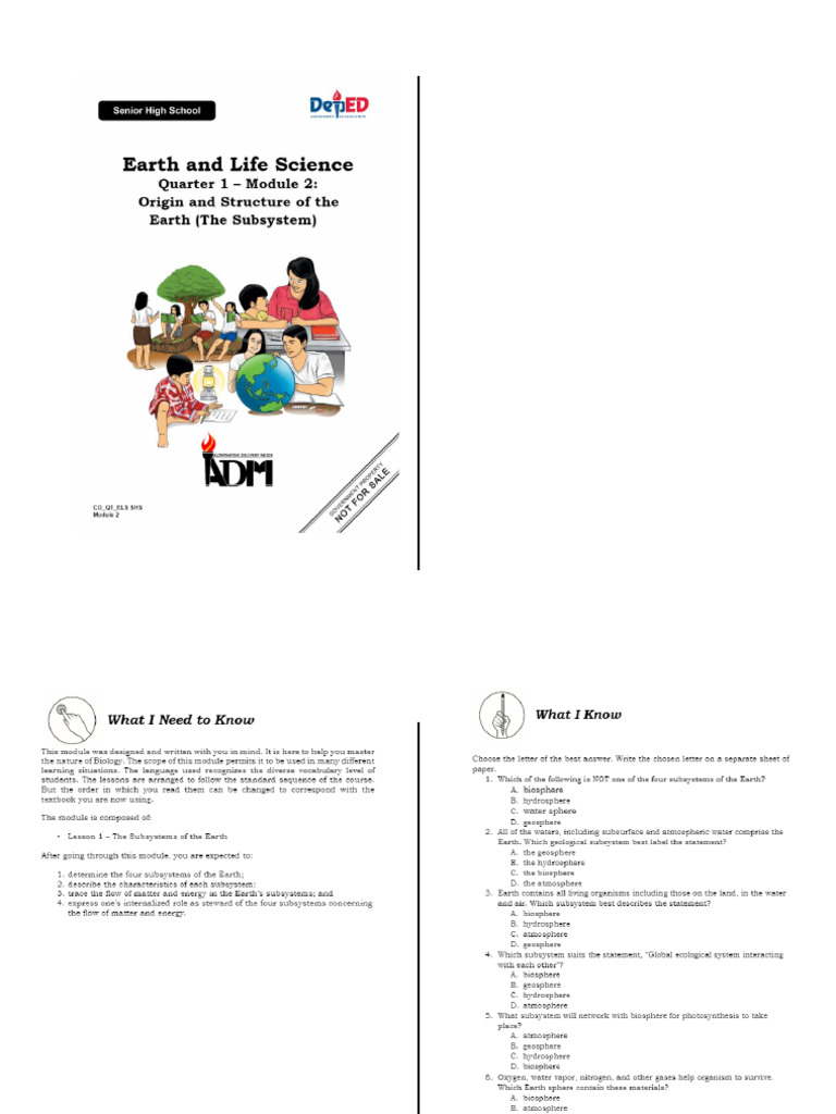 Lesson 2 - Earth and Life Scince - Module | PDF