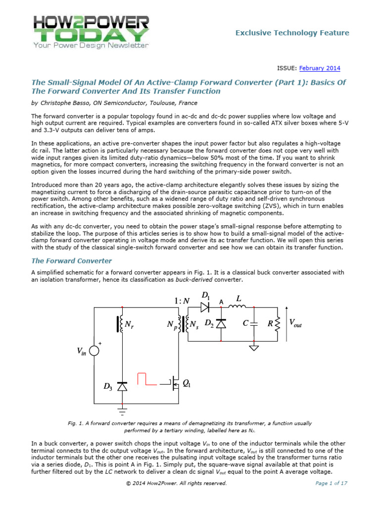 Active-Clamp Forward Converter Basics | PDF | Inductance | Transformer