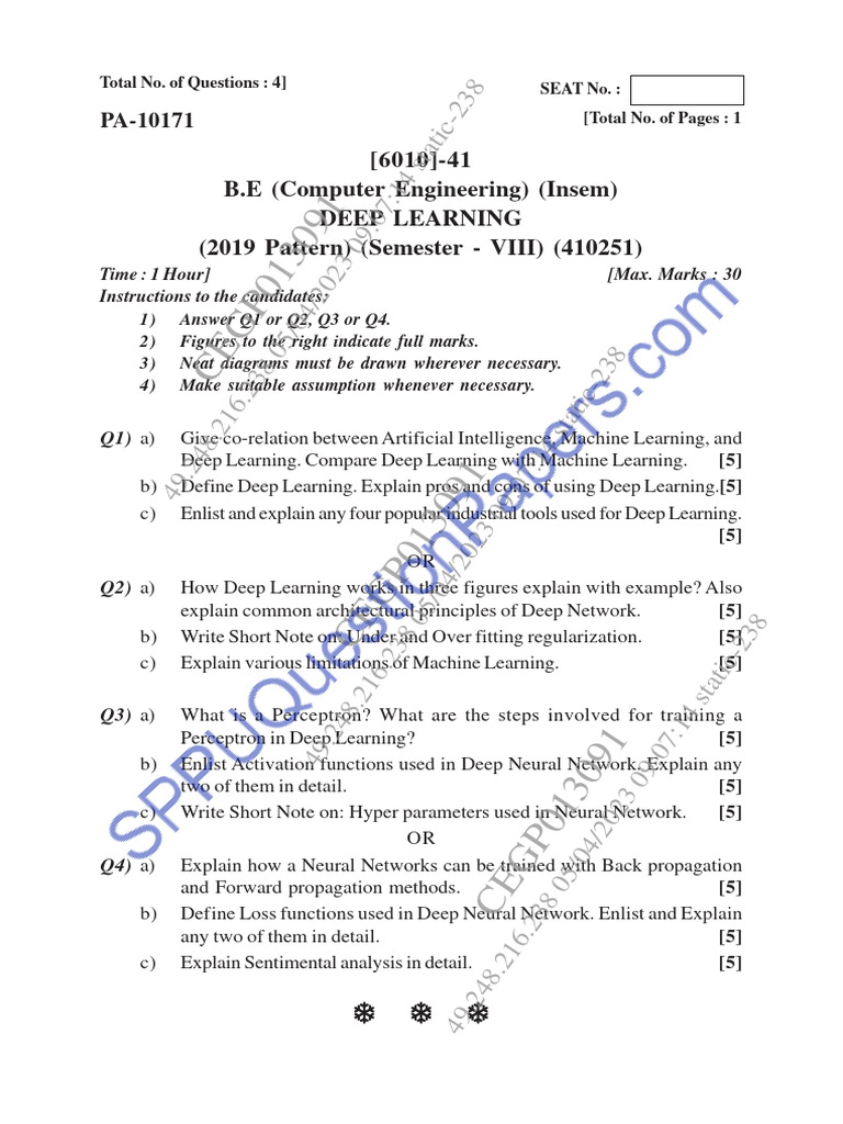 Be Computer-Engineering Semester-8 2023 February Deep-Learning-2019-Pattern | PDF | Deep ...