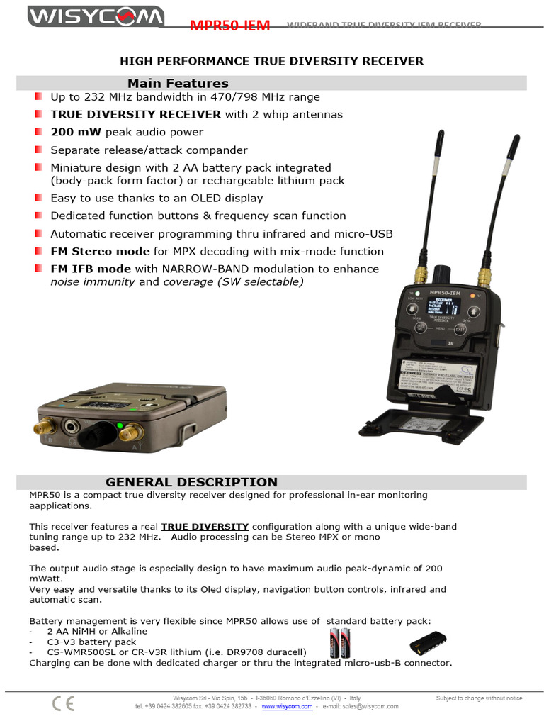 MPR50 - IEM en b05 | PDF | Frequency Modulation | Information And Communications Technology
