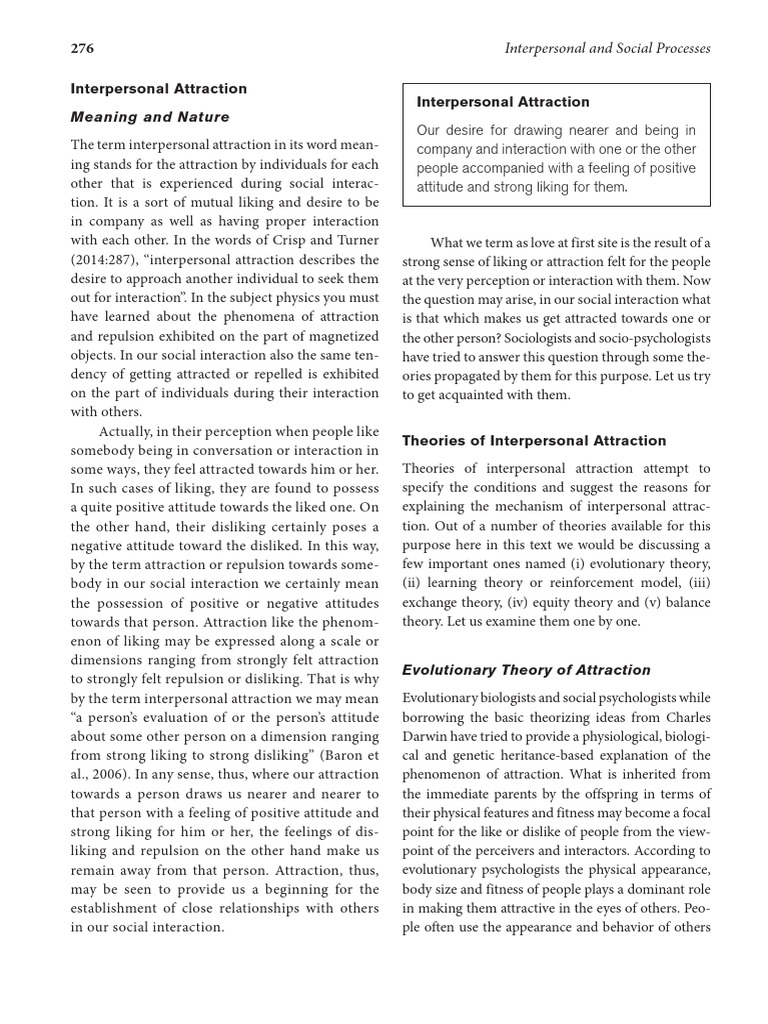 Understanding Interpersonal Attraction | PDF | Interpersonal Attraction | Attitude (Psychology)