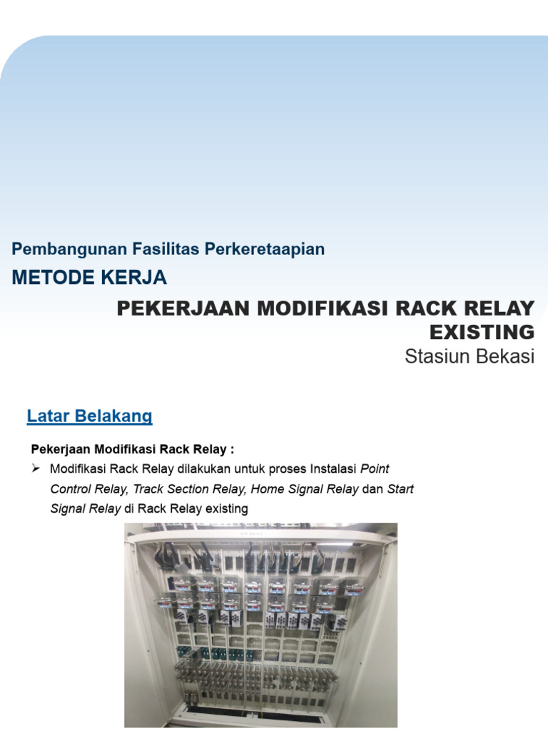 Modifikasi Rak Relay Perkeretaapian | PDF