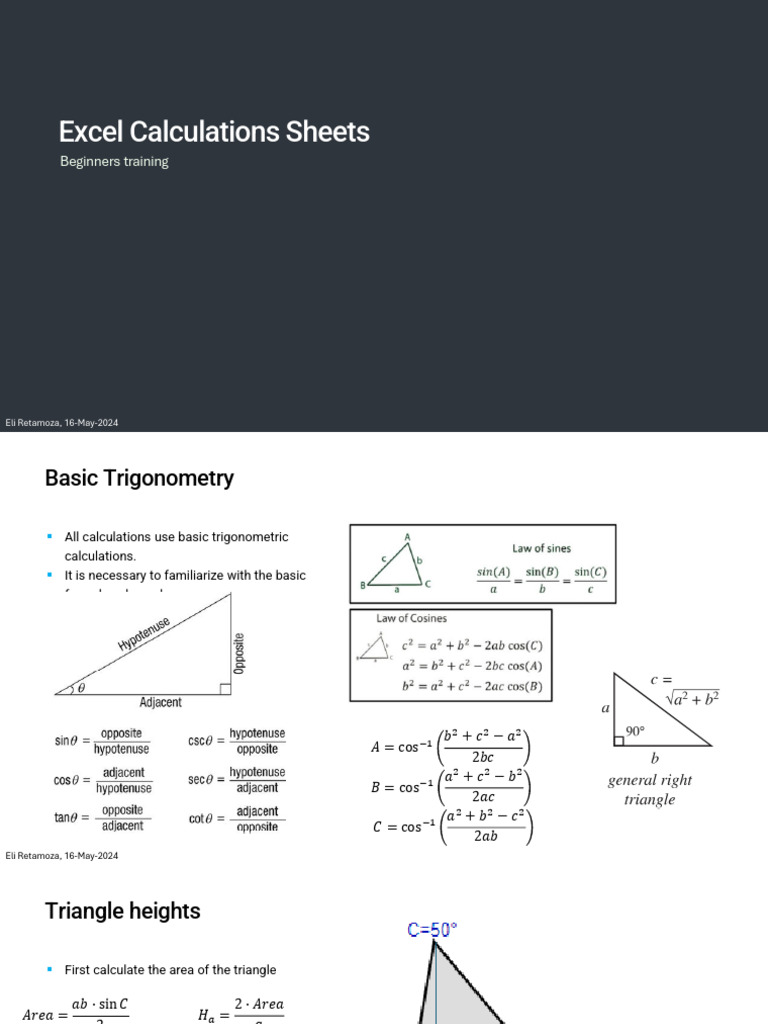 Intro To Excel Calculations Sheets - Open | PDF | Mathematics ...
