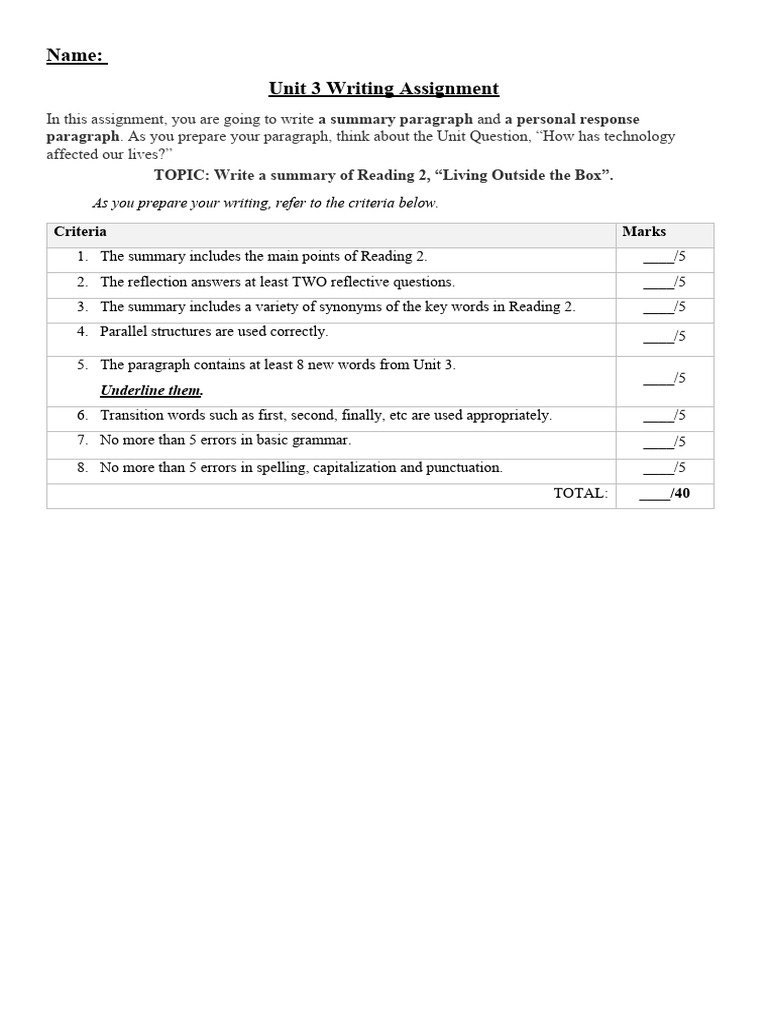 Unit-3-Writing-Assignment | Download Free PDF | Human Communication Unit-3-Writing-Assignment | Download Free PDF | Human Communication