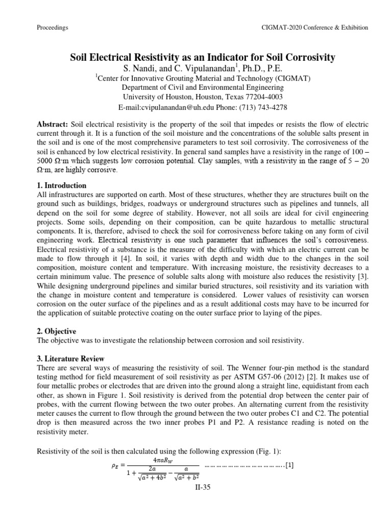 Soil Resistivity | PDF | Electrical Resistivity And Conductivity ...