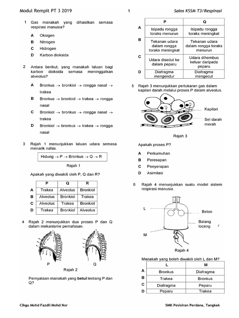 Latih Tubi Bab 2 Form 3 | PDF