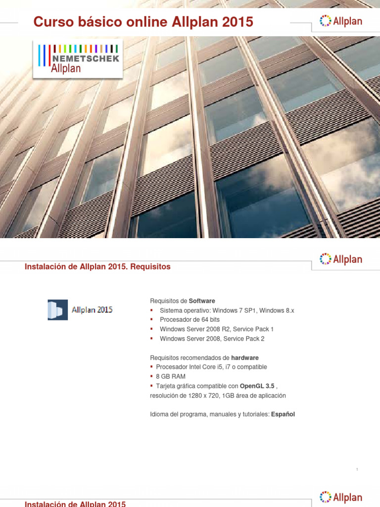 Curso Básico Online Allplan - 2015 | PDF | Windows Server 2008 | Windows 7