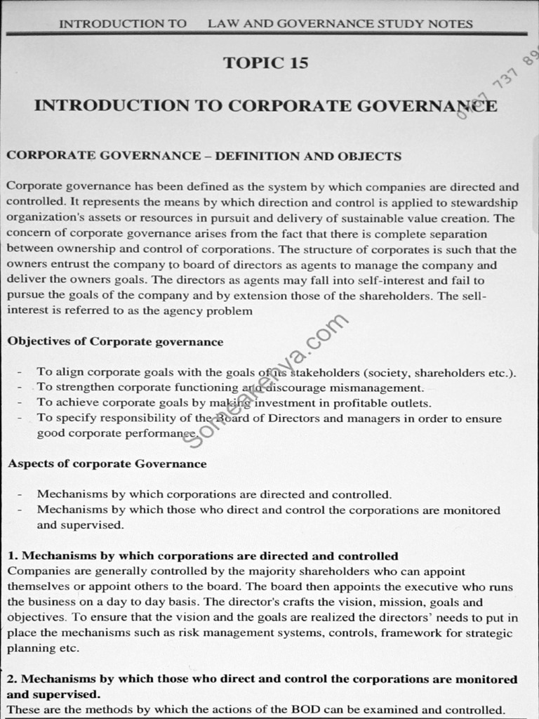 Corporate Governance | PDF