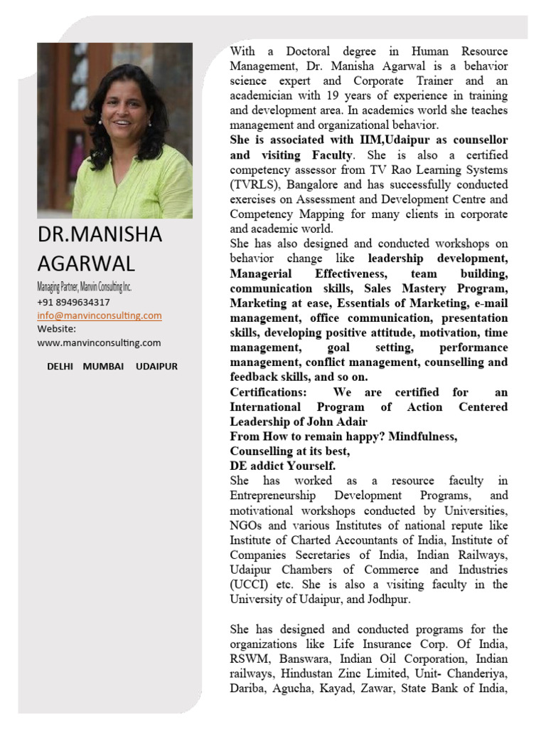 Trainers Profile | PDF