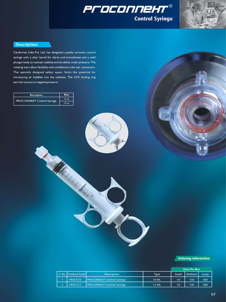 Proconnekt - Control Syringe | PDF
