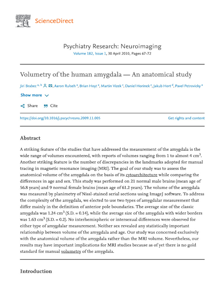 Amygdala 03 | PDF