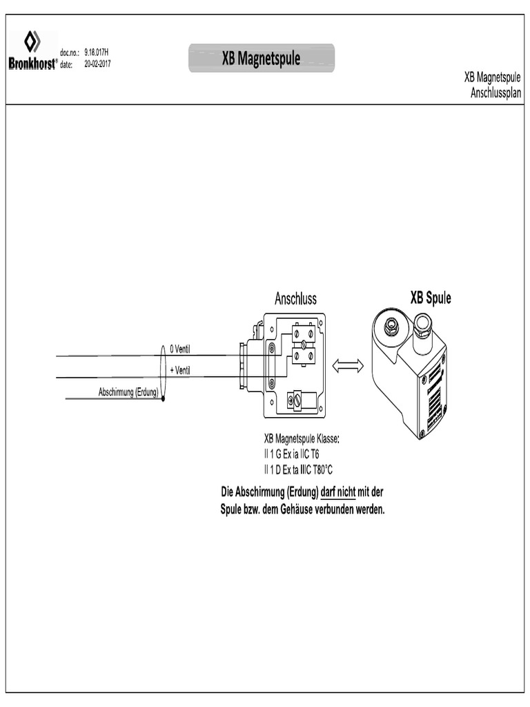 Anschlussplan EX FLOW XB Magnetspule | PDF