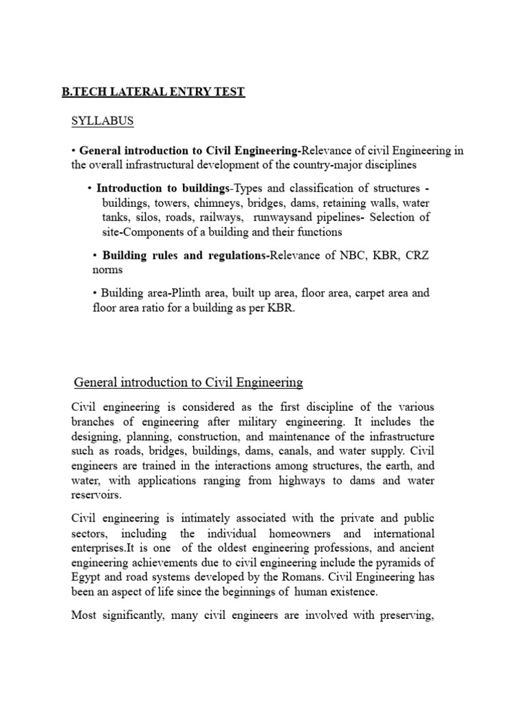 Civil Module 1-New | PDF | Chimney | Civil Engineering