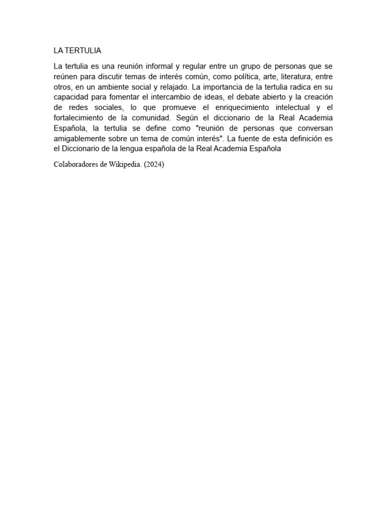 Ficha de Tertulia | PDF