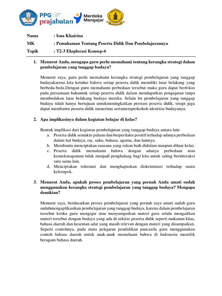 T.2 PPDP - Eksplorasi Konsep | PDF | Karier & Perkembangan